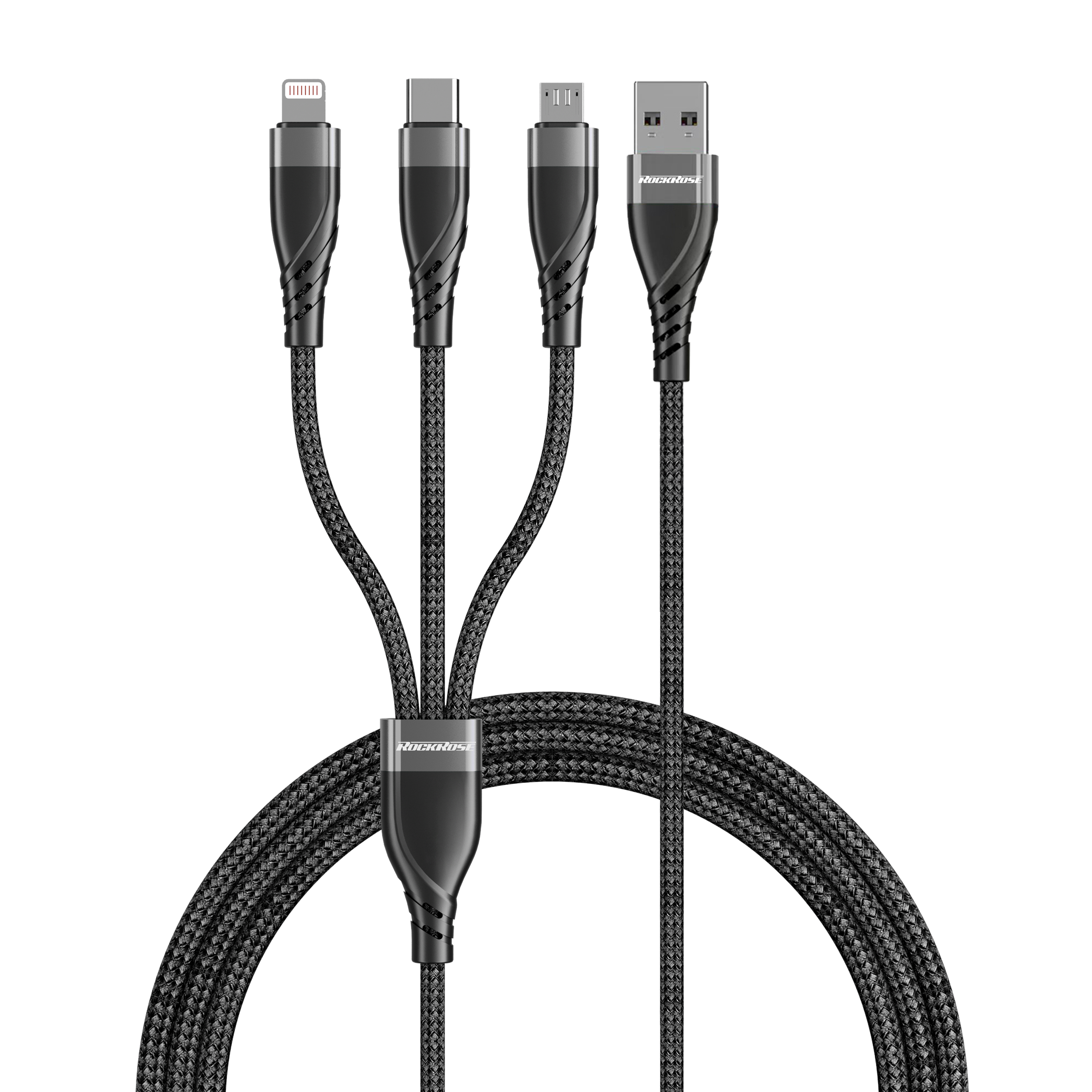 Rockrose Hercules Trident 100CM 3A Max 3-In-1 Fast Charging Cable – HOYUN